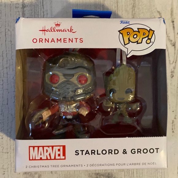 Hallmark | Holiday | Hallmark Funko Pop Ornaments Marvel Starlord Groot ...